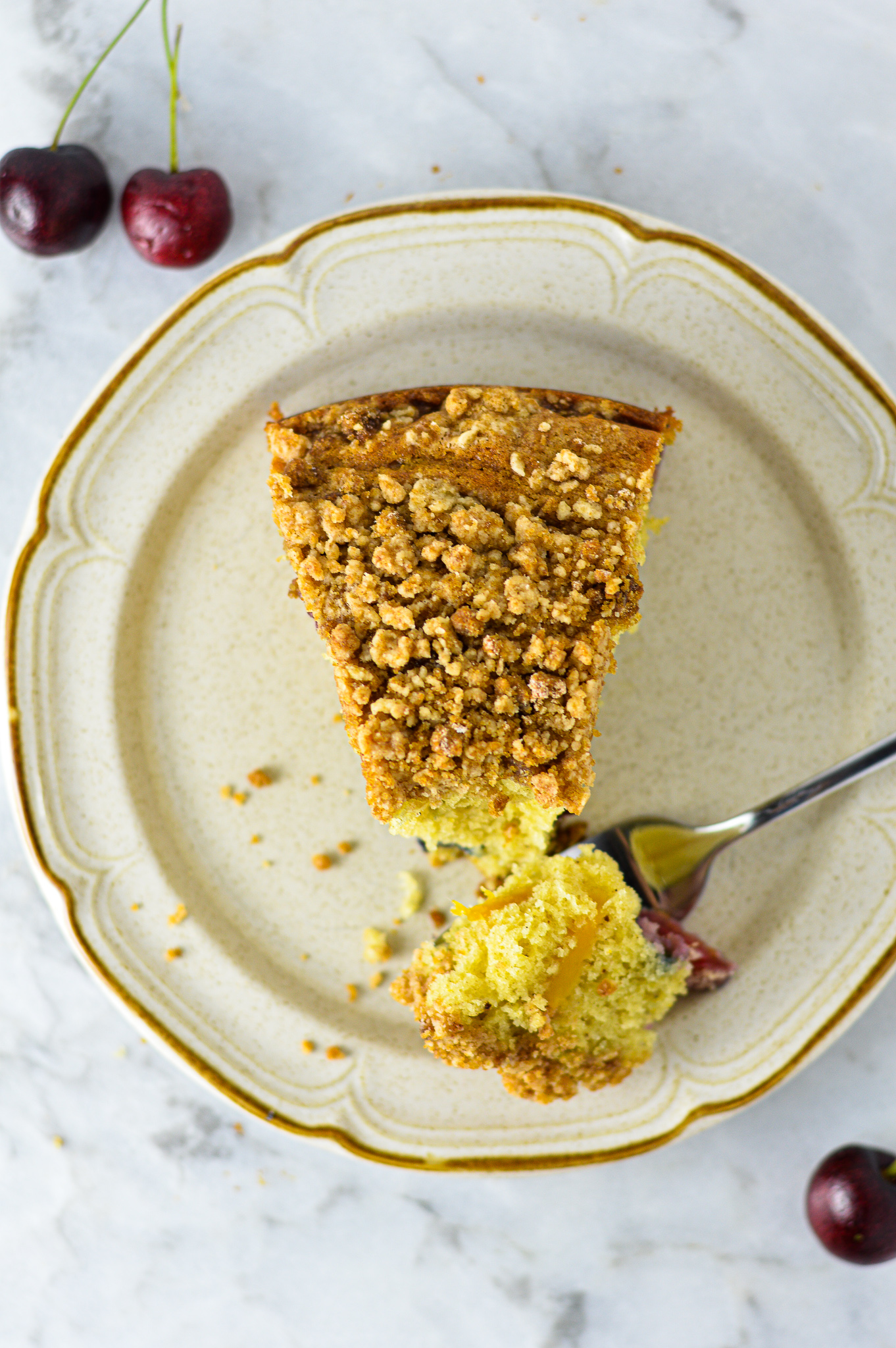 Cherry Mango Coffee Cake | A Taste of Madness
