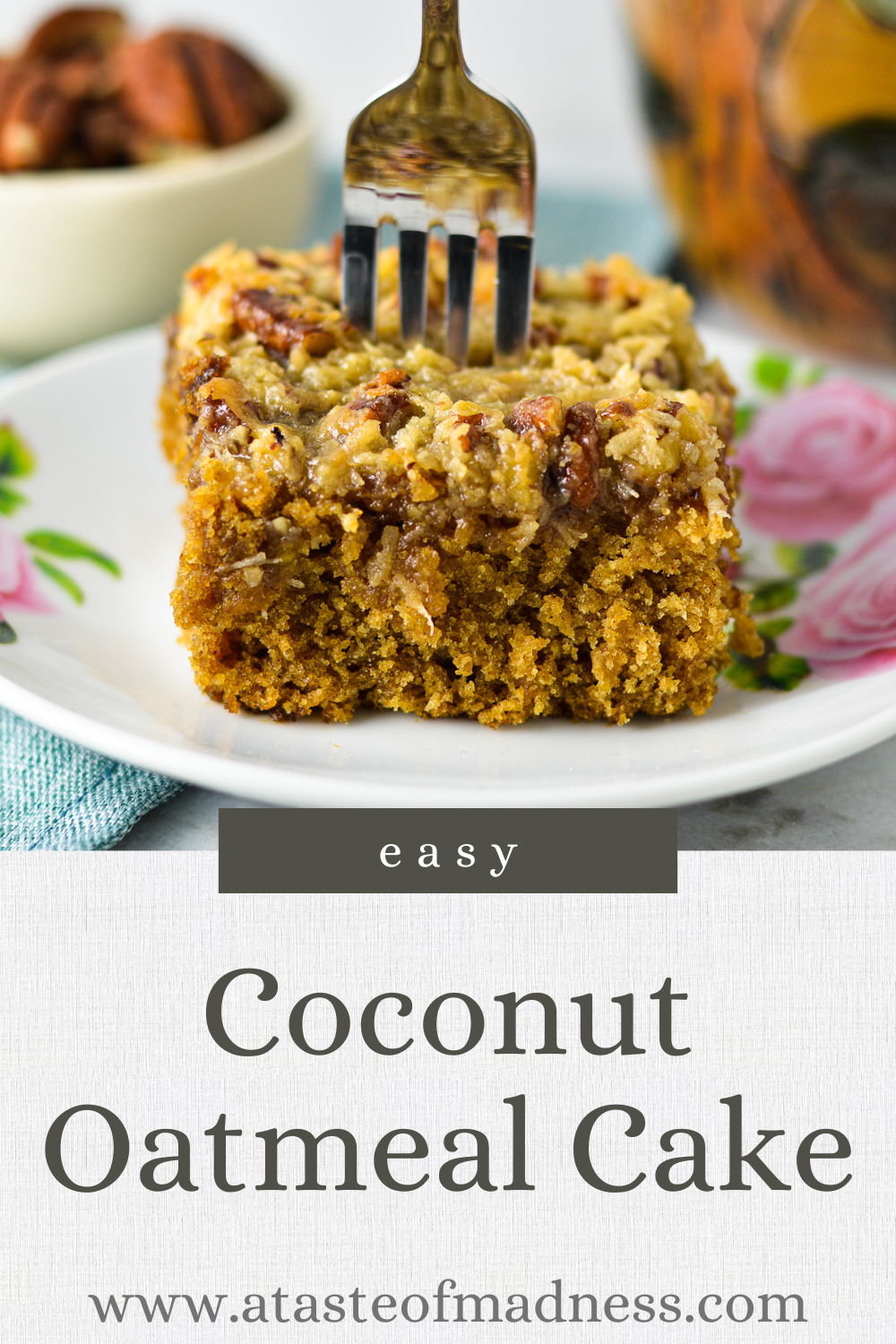 Coconut Oatmeal Cake | A Taste of Madness