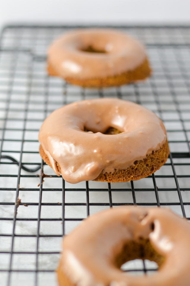 Baked Nutella Doughnuts with Nutella Glaze - A Taste of Madness