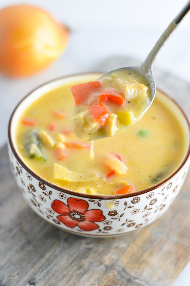 Leftover Chicken Corn Chowder - A Taste of Madness