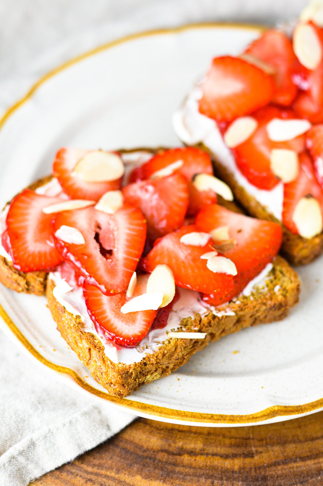 Strawberries and Cream Toast | A Taste of Madness