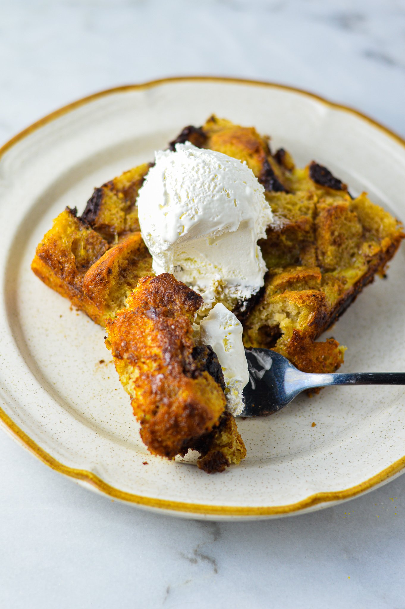 Leftover Doughnut Bread Pudding | A Taste of Madness