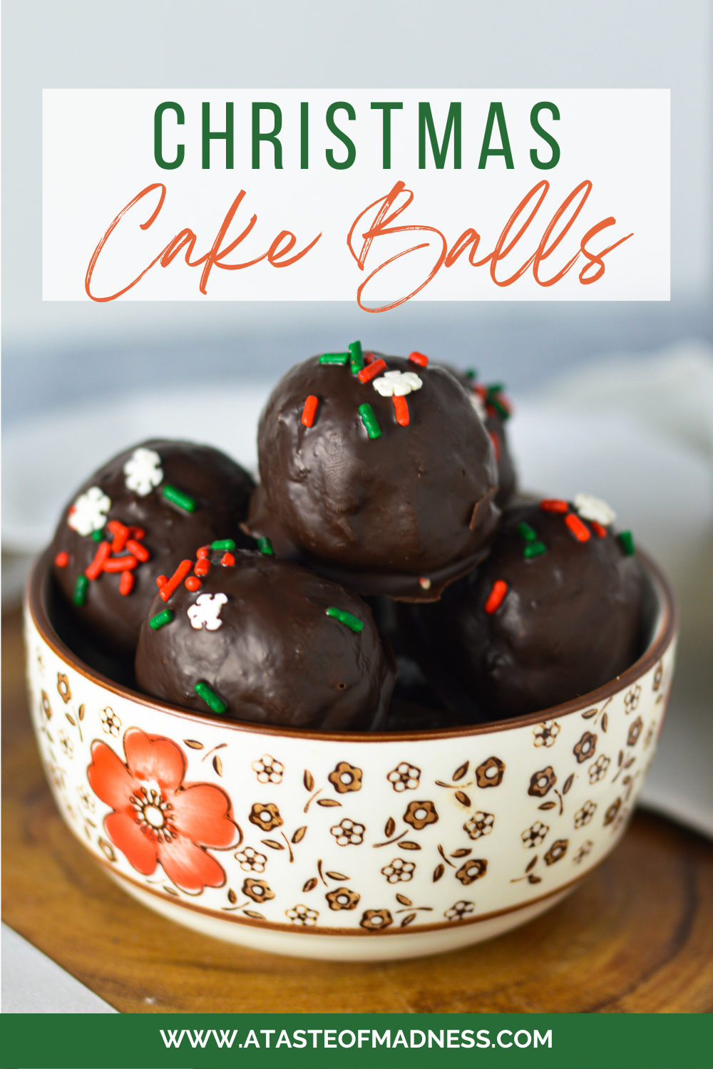 Easy Christmas Cake Balls - A Taste of Madness