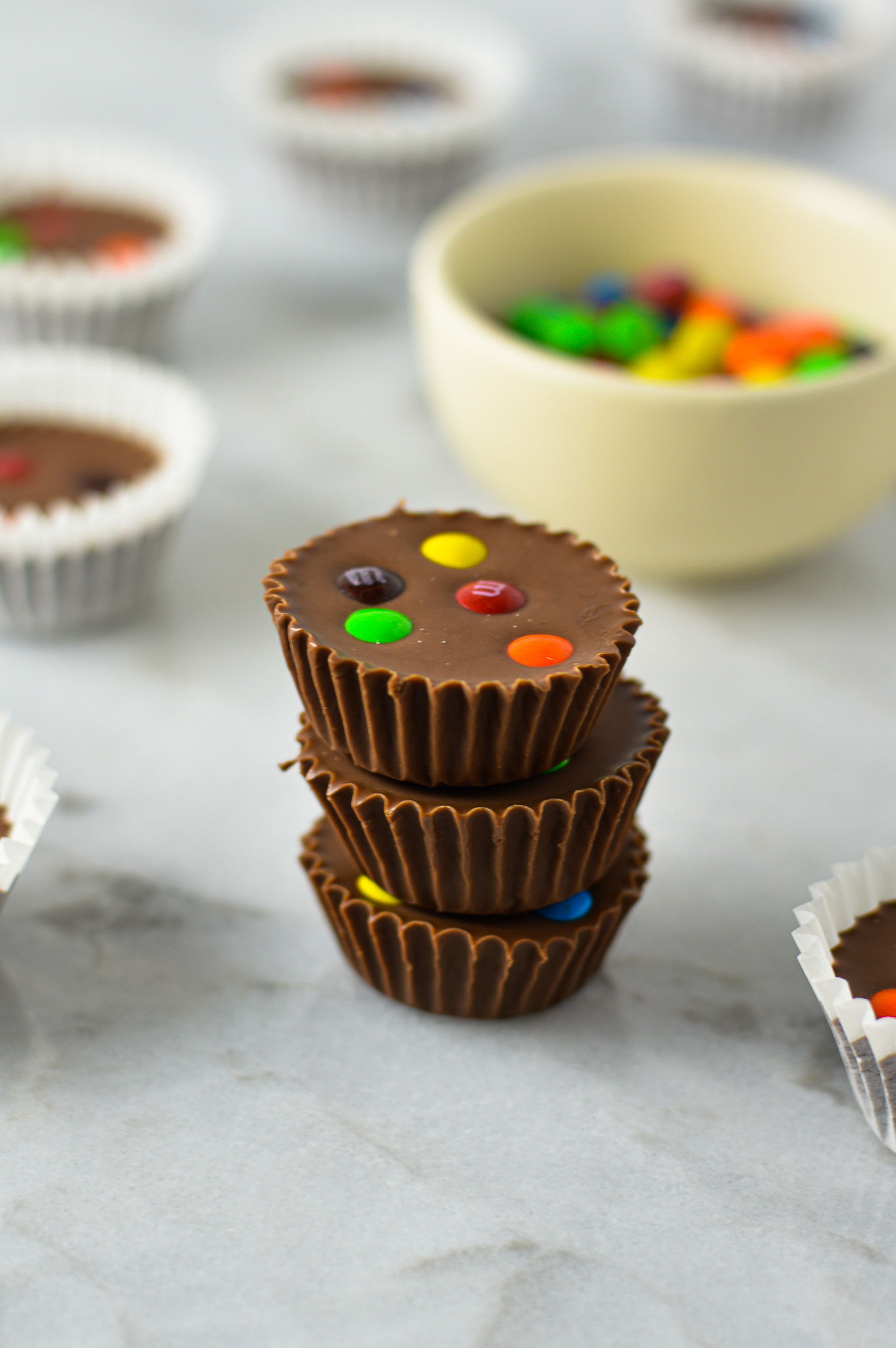 Mini M&Ms Nutella Cups | A Taste of Madness