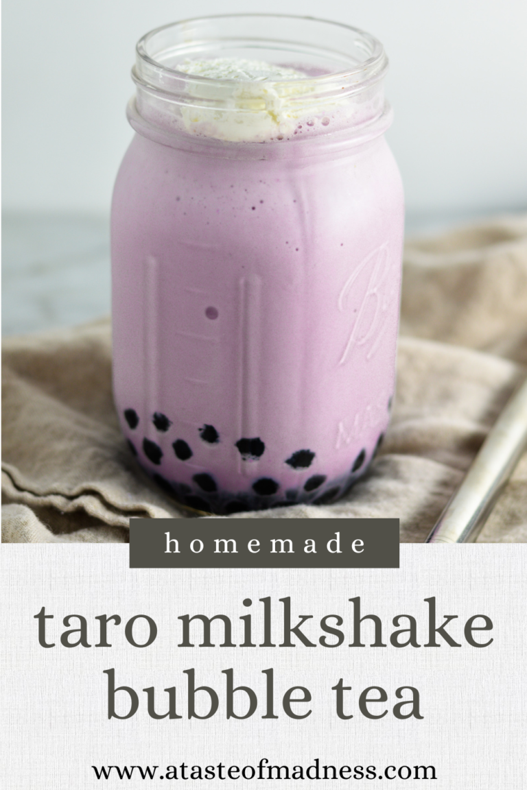 Taro Milkshake Bubble Tea | A Taste of Madness