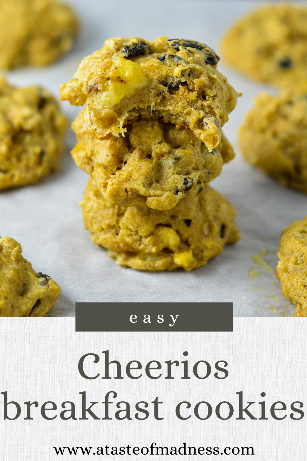 Cheerios Breakfast Cookies | A Taste of Madness