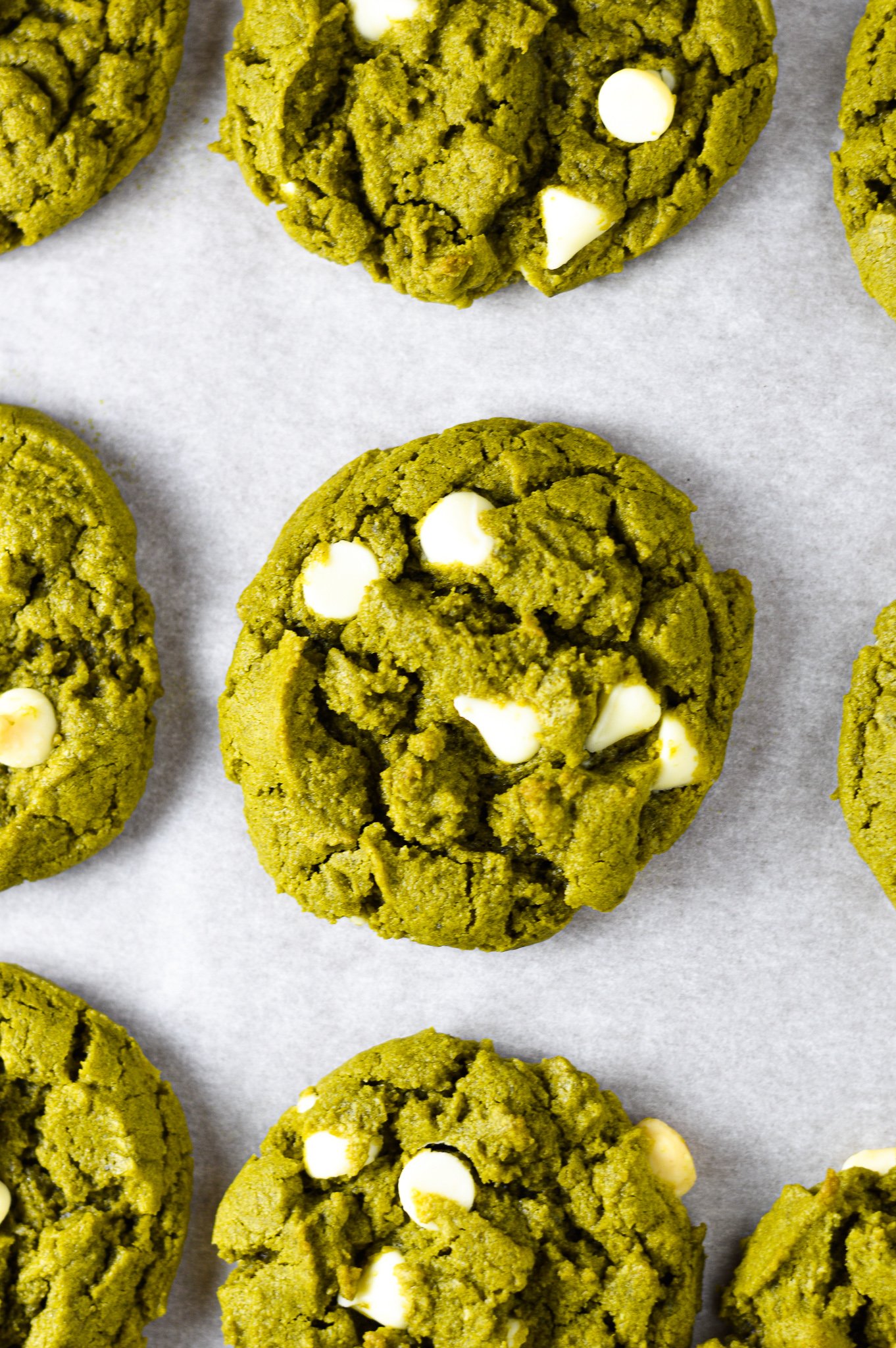 Vegan Matcha White Chocolate Chip Cookies | A Taste of Madness