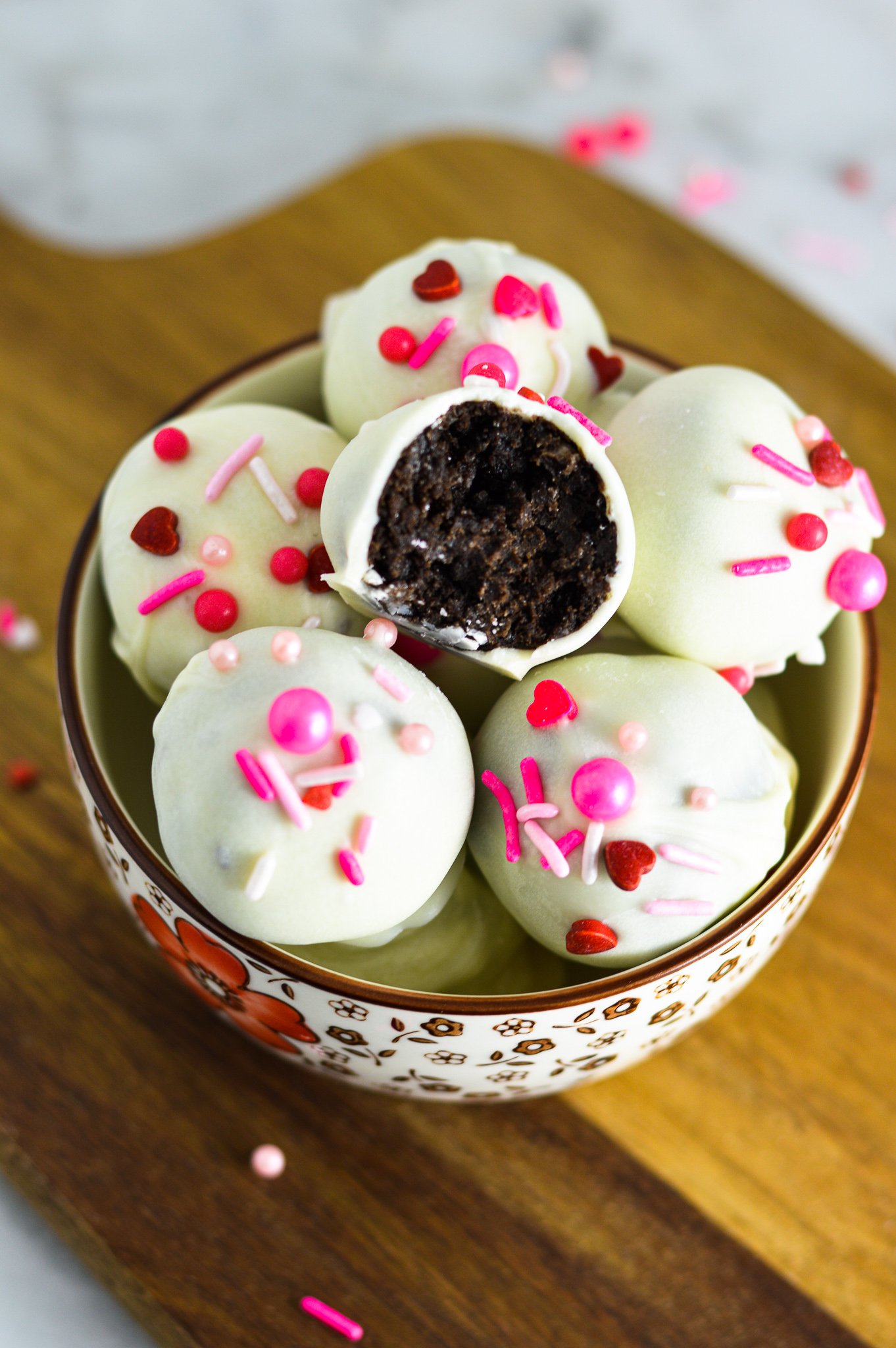 Valentine's Day Oreo Truffles | A Taste of Madness