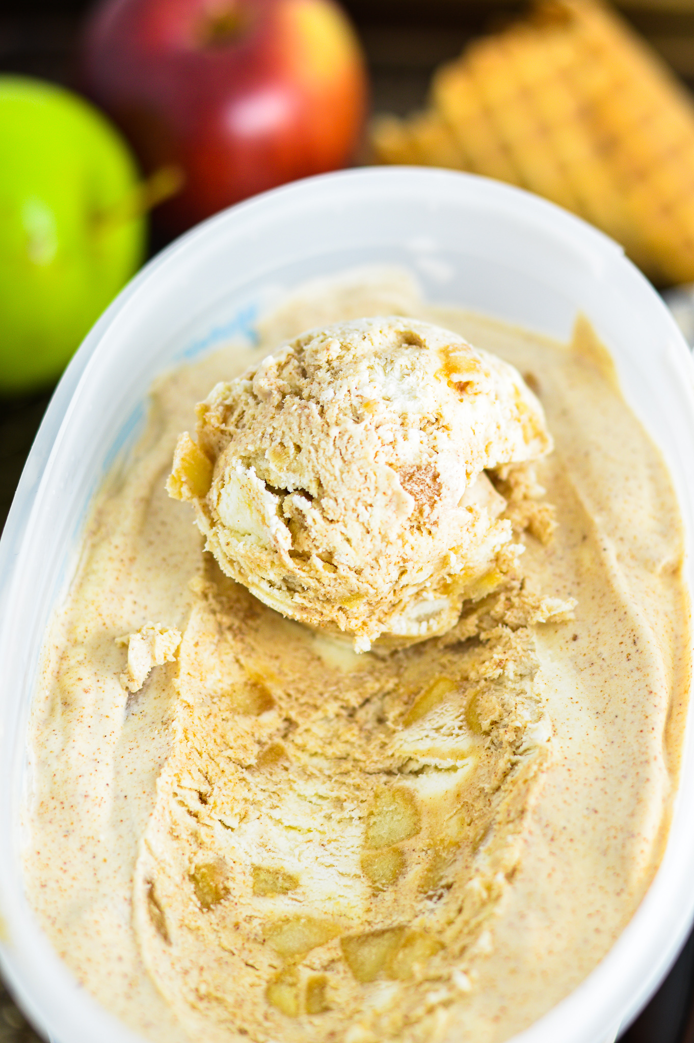 No Churn Apple Cinnamon Ice Cream - A Taste of Madness