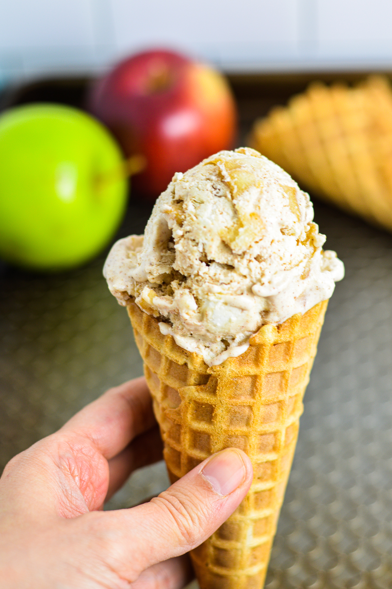 No Churn Apple Cinnamon Ice Cream - A Taste of Madness