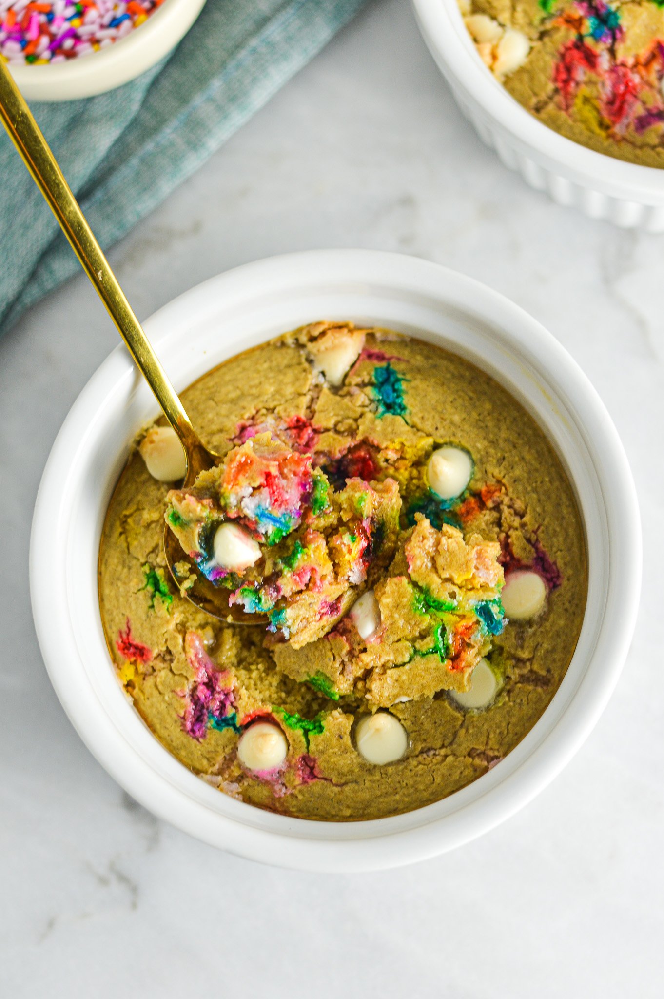 Cake Batter Protein Blended Baked Oats | A Taste of Madness