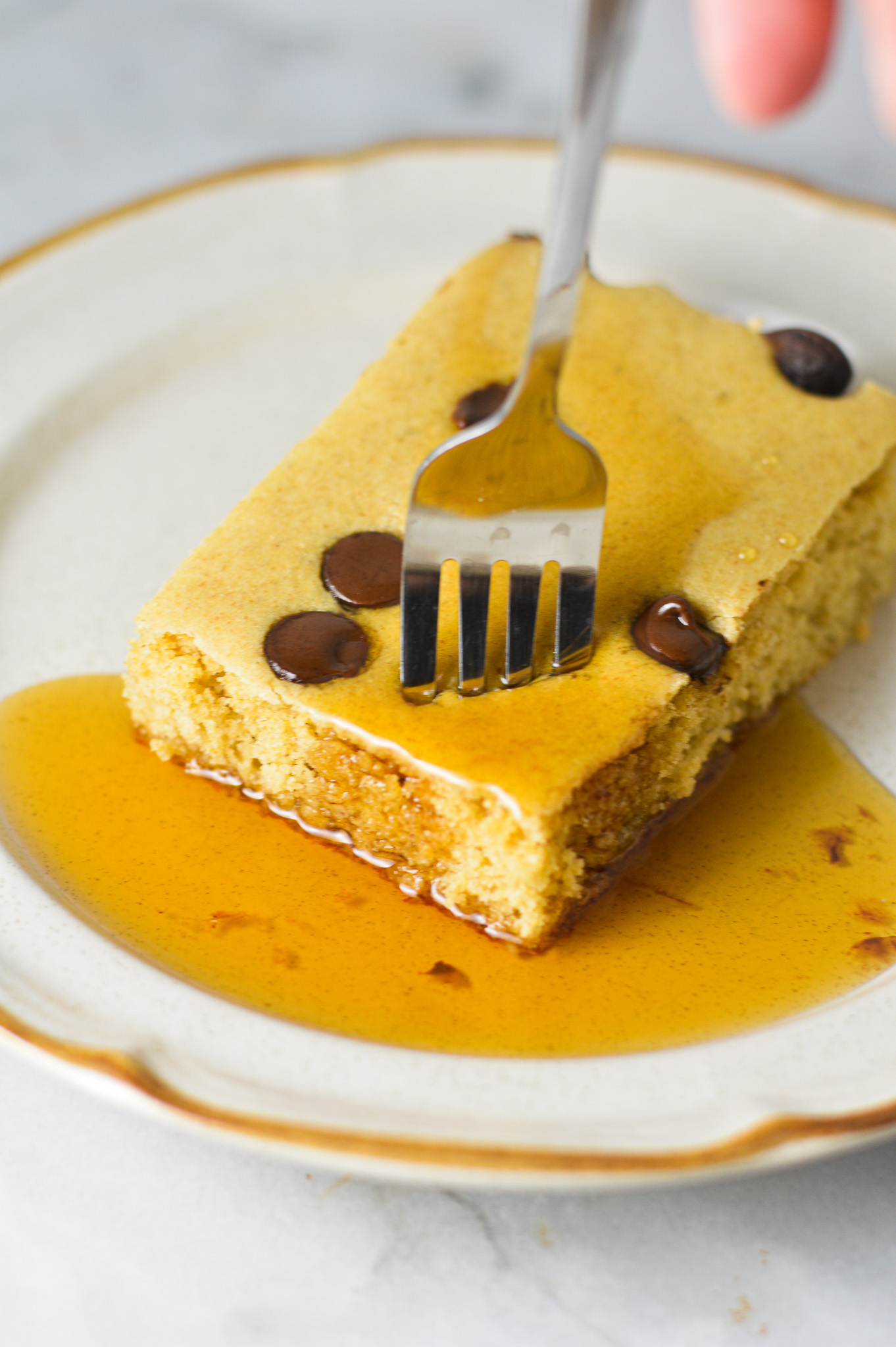 Easy Chocolate Chip Sheet Pan Pancakes | A Taste of Madness