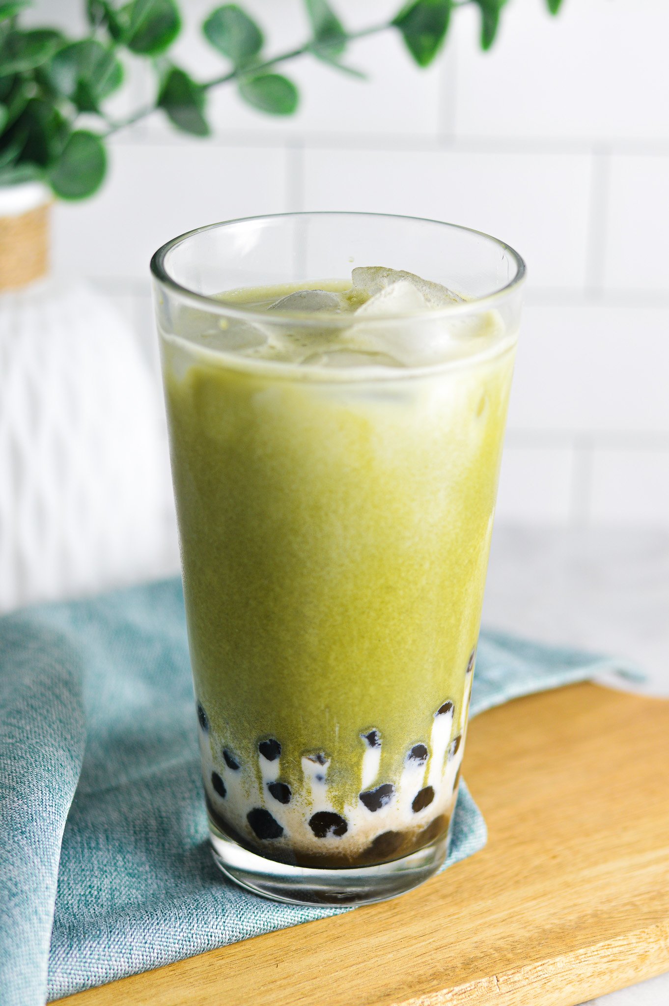 Iced Matcha Bubble Tea | A Taste of Madness