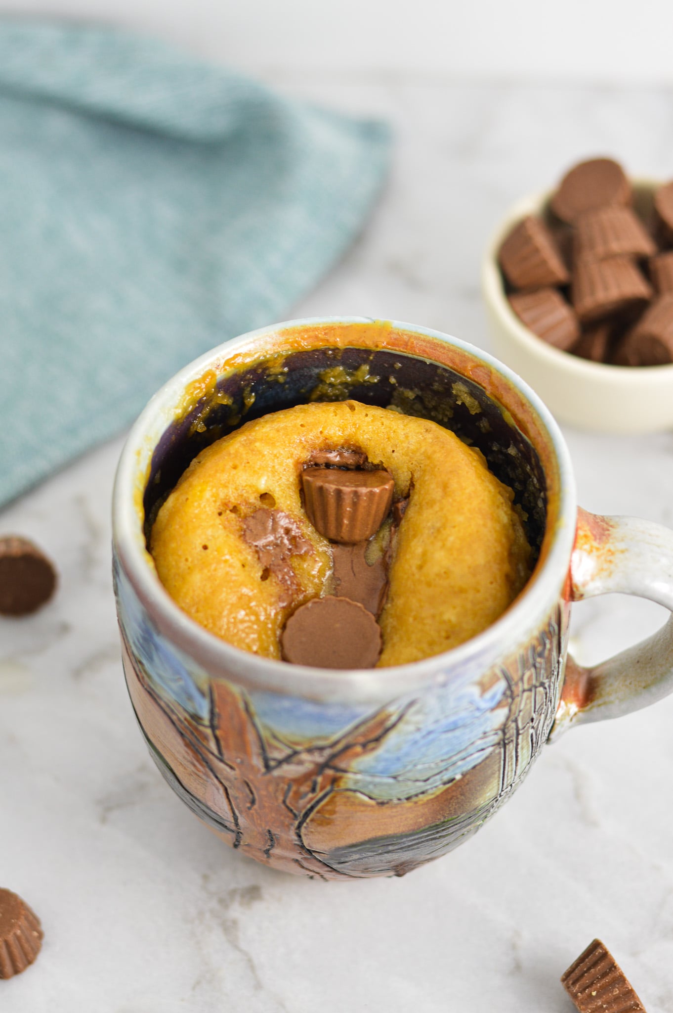Peanut Butter Cup Mug Cake - A Taste of Madness