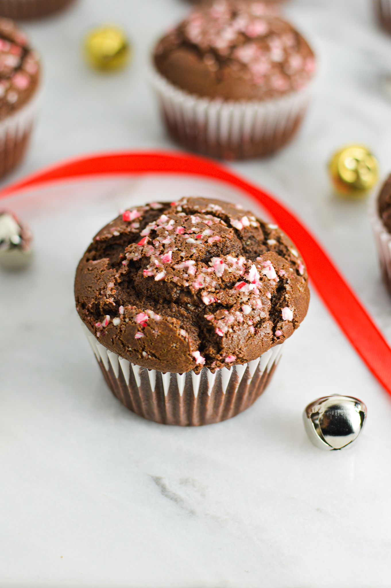 Peppermint Creamer Chocolate Muffins | A Taste of Madness