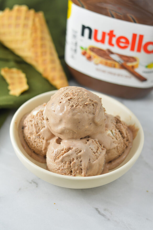No Churn Nutella Ice Cream - A Taste of Madness