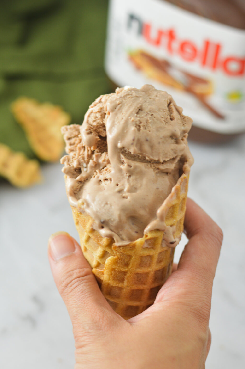 No Churn Nutella Ice Cream | A Taste of Madness